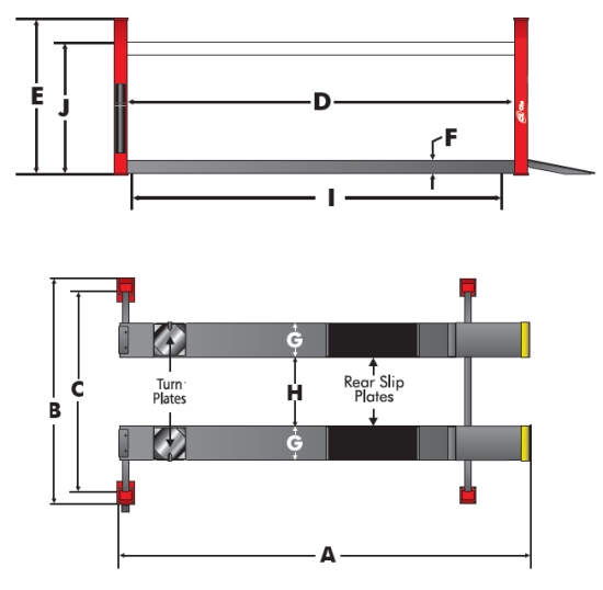 Auto Lift, 4-Post, Closed-Front Alignment Rack Package - 247.625 in ...